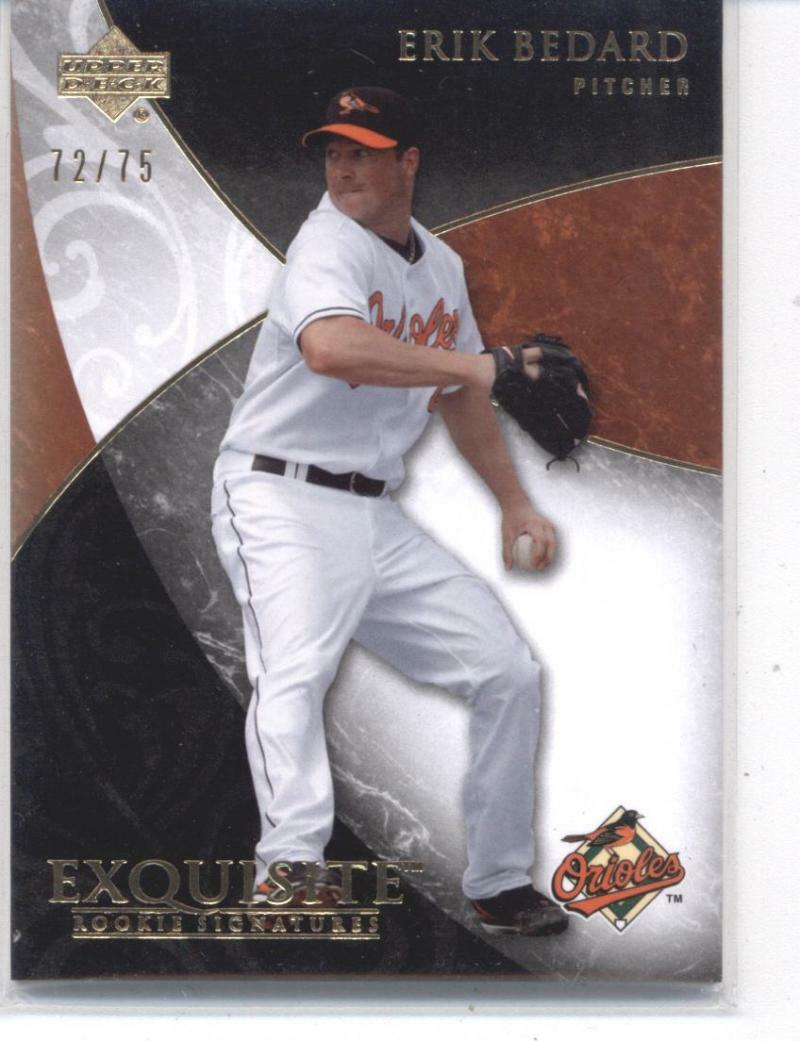 2007 Exquisite Collection Rookie Signatures Gold #55 Erik Bedard ...