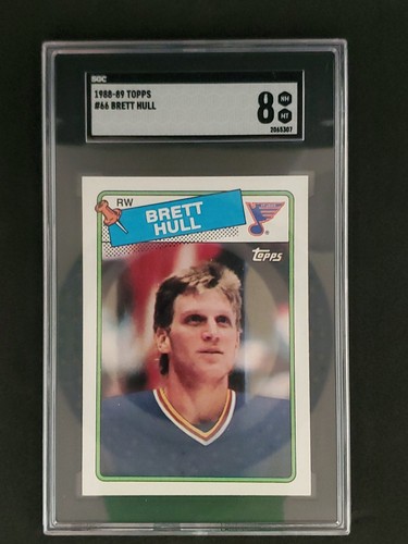 1988-89 Topps #66 Brett Hull Rookie SGC 8 St Louis Blues RC Card | eBay