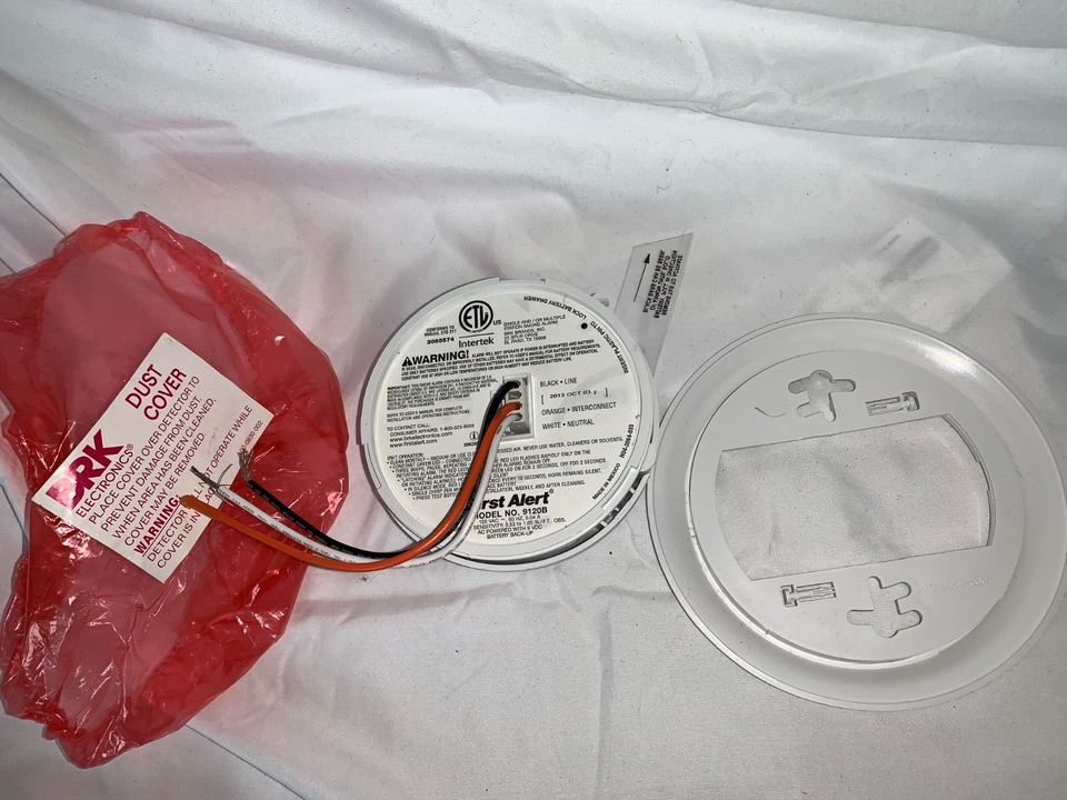Lot 5- First Alert 9120B Smoke Detector & Alarm, AC Powered With ...