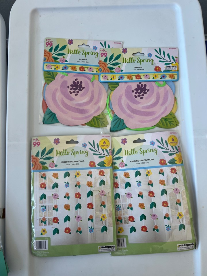 99 Cents Only Store Hello Spring Flower Floral Hanging Party Decoration ...