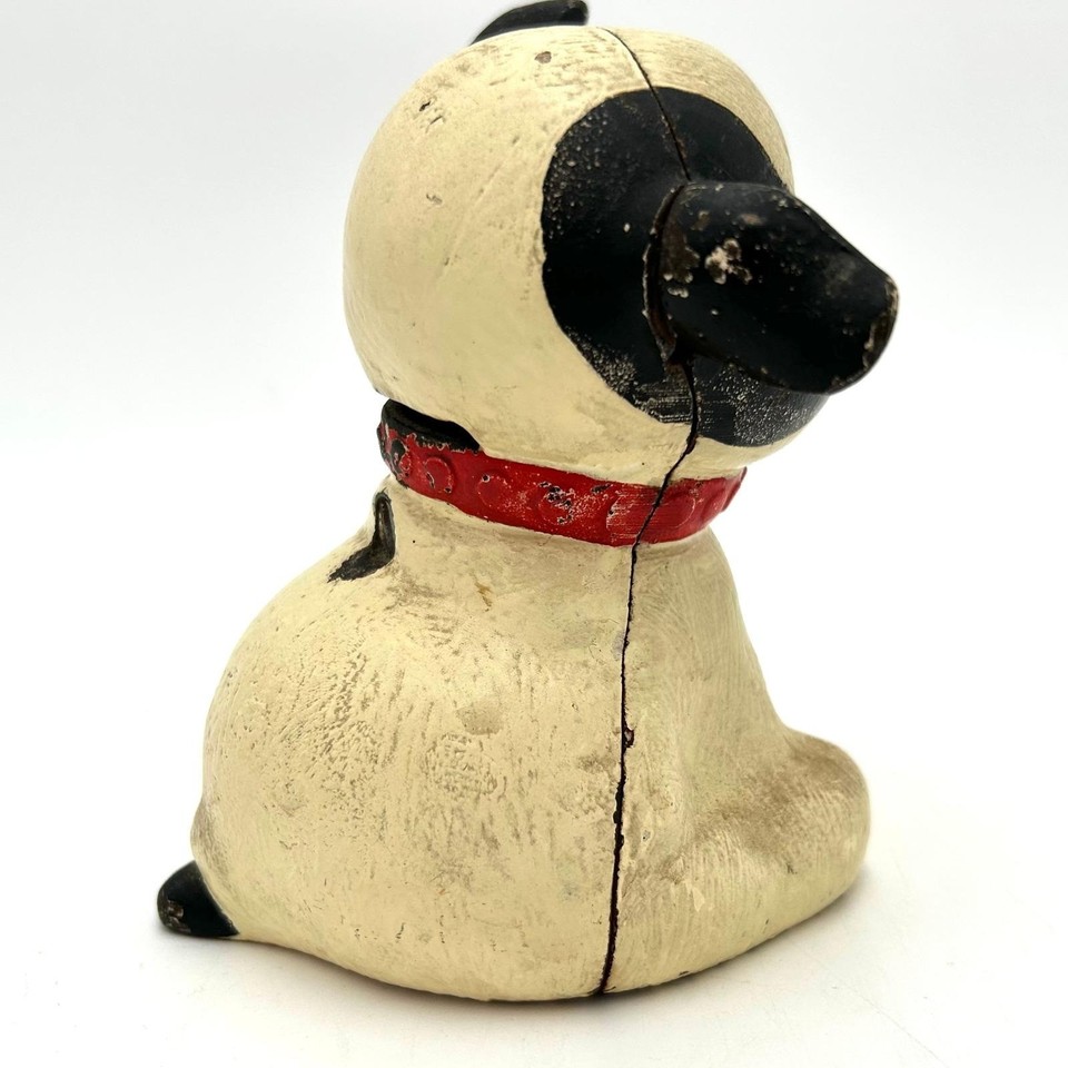 Vintage Hubley Fido Cast Iron Boston Terrier Puppy Coin Bank 1930's | eBay