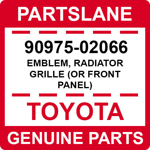 90975-02066 Toyota OEM Genuine EMBLEM, RADIATOR GRILLE (OR FRONT PANEL ...