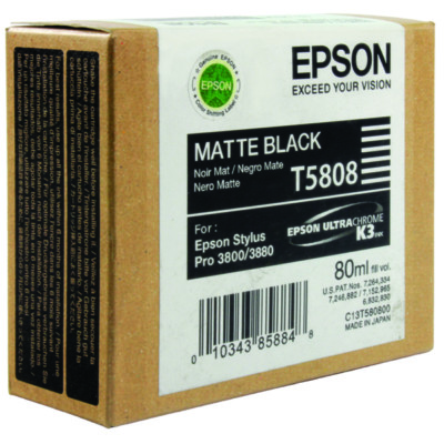Original Ink EPSON Stylus Pro 3800 3880 / T5808 Matt Black Cartridge | eBay