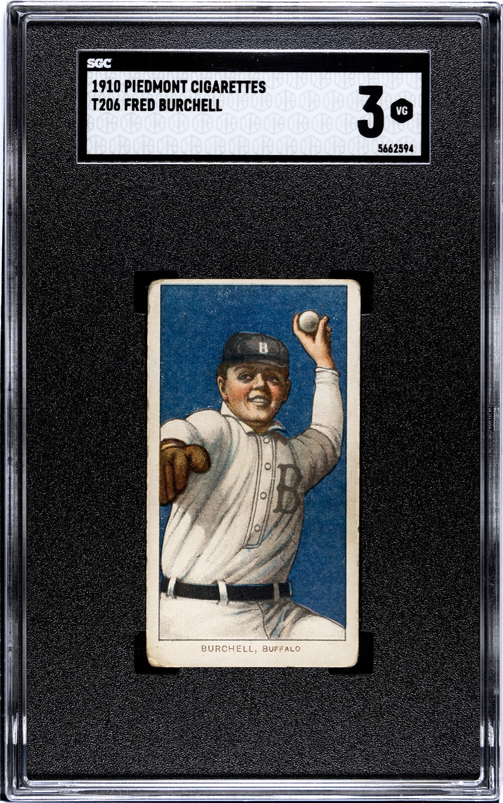 1910 T206 PIEDMONT - FRED BURCHELL - SGC 3 VG - NICE! | eBay