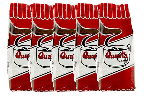 QUARTA Café Red Mixture Grinded 500gr. 5 Packs Excellent Italian Coffee ...