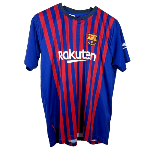 Lionel Messi Barcelona #10 Rakuten Soccer Football Home Jersey Men's Sz ...
