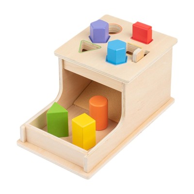 Montessori Toy Object Permanence Box Educational Learning Shape Sorting ...