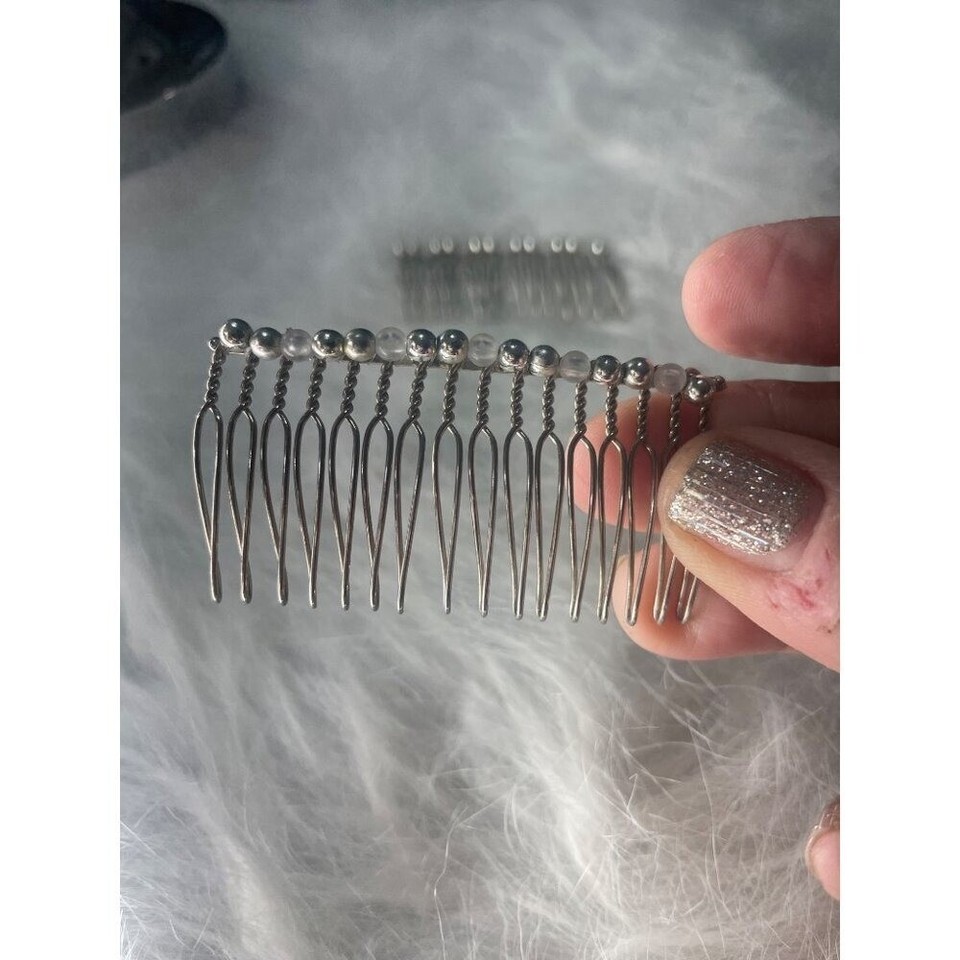 Vintage Silver Metal Hair Comb Clips For Bridal & DIY Accessories | eBay