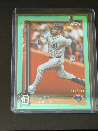 2025 Topps Chrome Riley Green Aqua Refractor /199 Tigers | eBay
