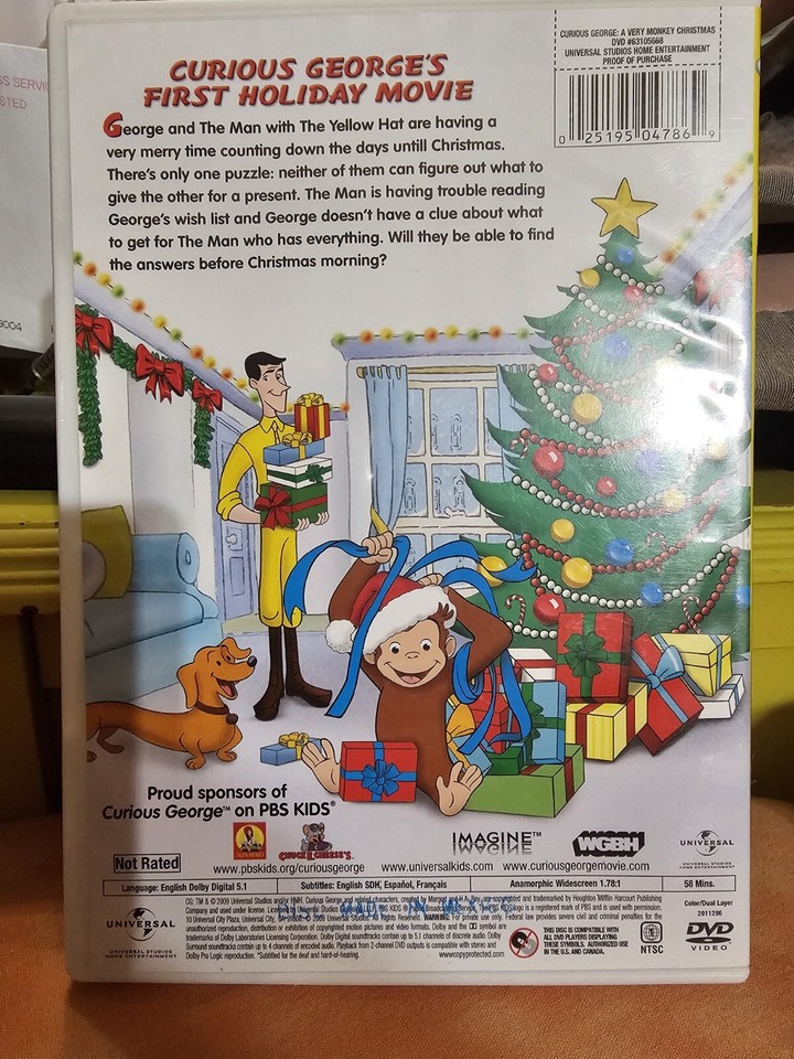 Curious George: A Very Monkey Christmas (DVD, 2009) 25195047869 | eBay