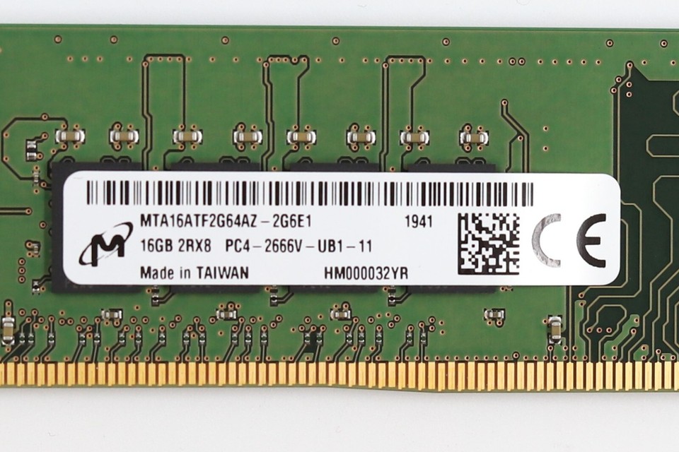 Micron 16GB 2Rx8 PC4-2666V-UB1-11 NON-ECC Unbuffered Memory ...