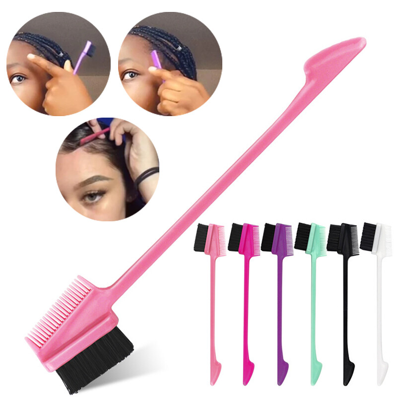2PCS Double Sided Hair Edge Brushes Comb Pin Tail Hair Styling ...