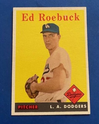 1958 Topps Ed Roebuck #435 High # Los Angeles Baseball Card NM | eBay