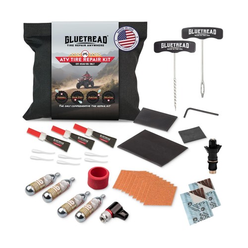 GlueTread ATV Tire Repair Kit Complete Off-Road Tire Patch Kit ...