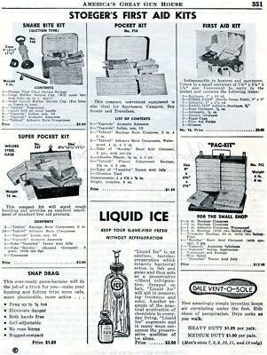 1950 Print Ad of First Aid Kits Tabloid Snake Bite Kit Johnson ...