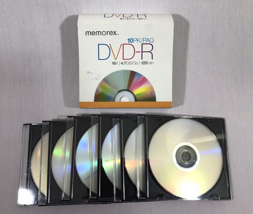 6 MEMOREX DVD-R 16X/4.7 GB/120 Min. - Open Box/NOS | eBay