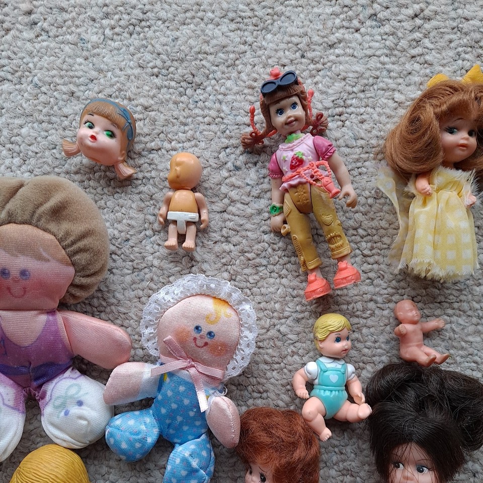 Vtg Fisher Price Mattel Hong Kong Little Tikes Cupie Big Mini Doll Lot ...