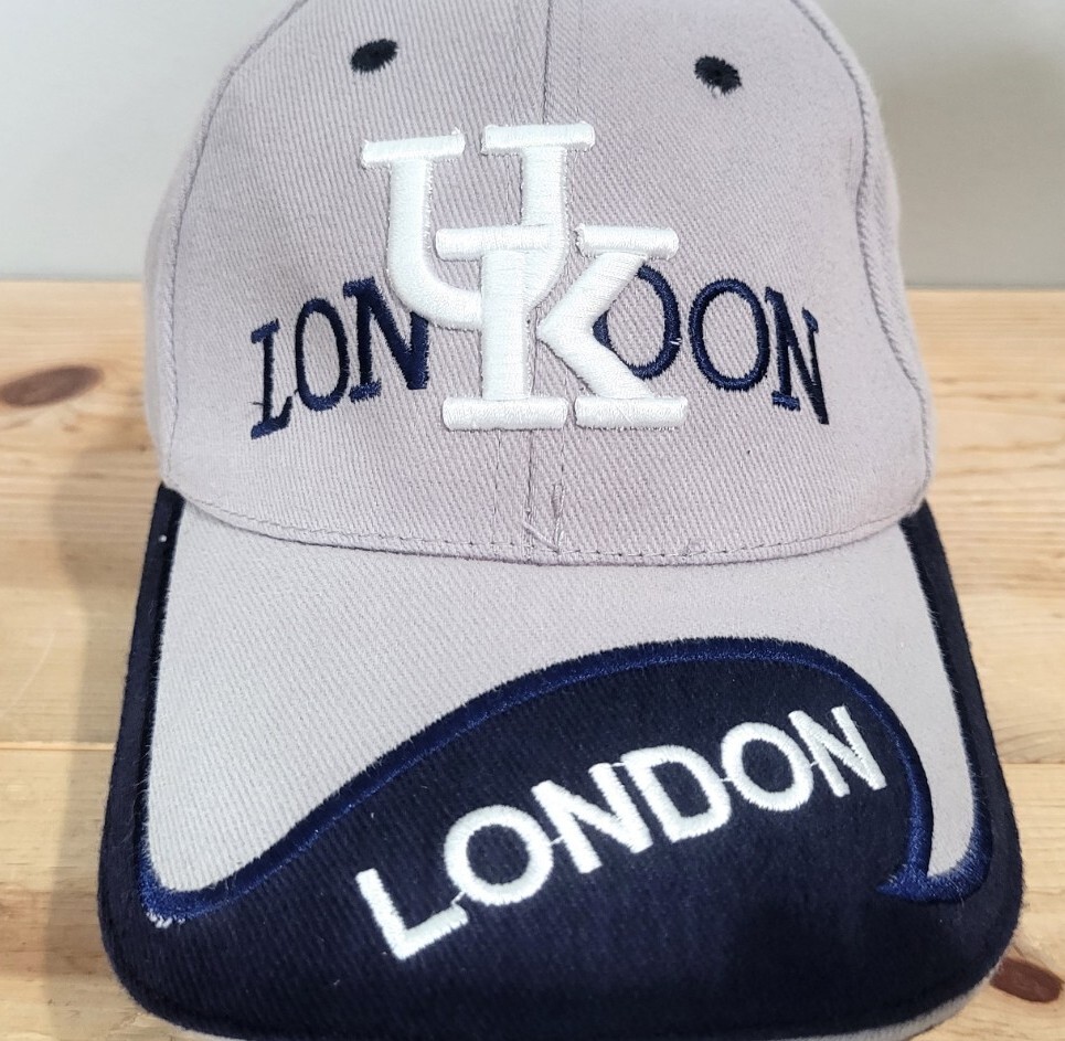 London UK United Kingdom Gray Baseball Hat embroidere… - Gem