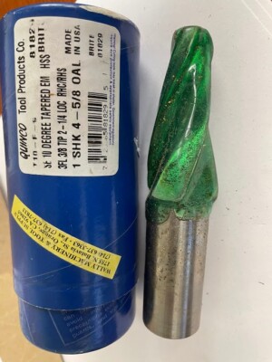 QUINCO 81829 3 FL 3/8 TAP 2 1/4 LOC RHC/RHS 1SHK 4 3/8 OAL SE 10DEG ...