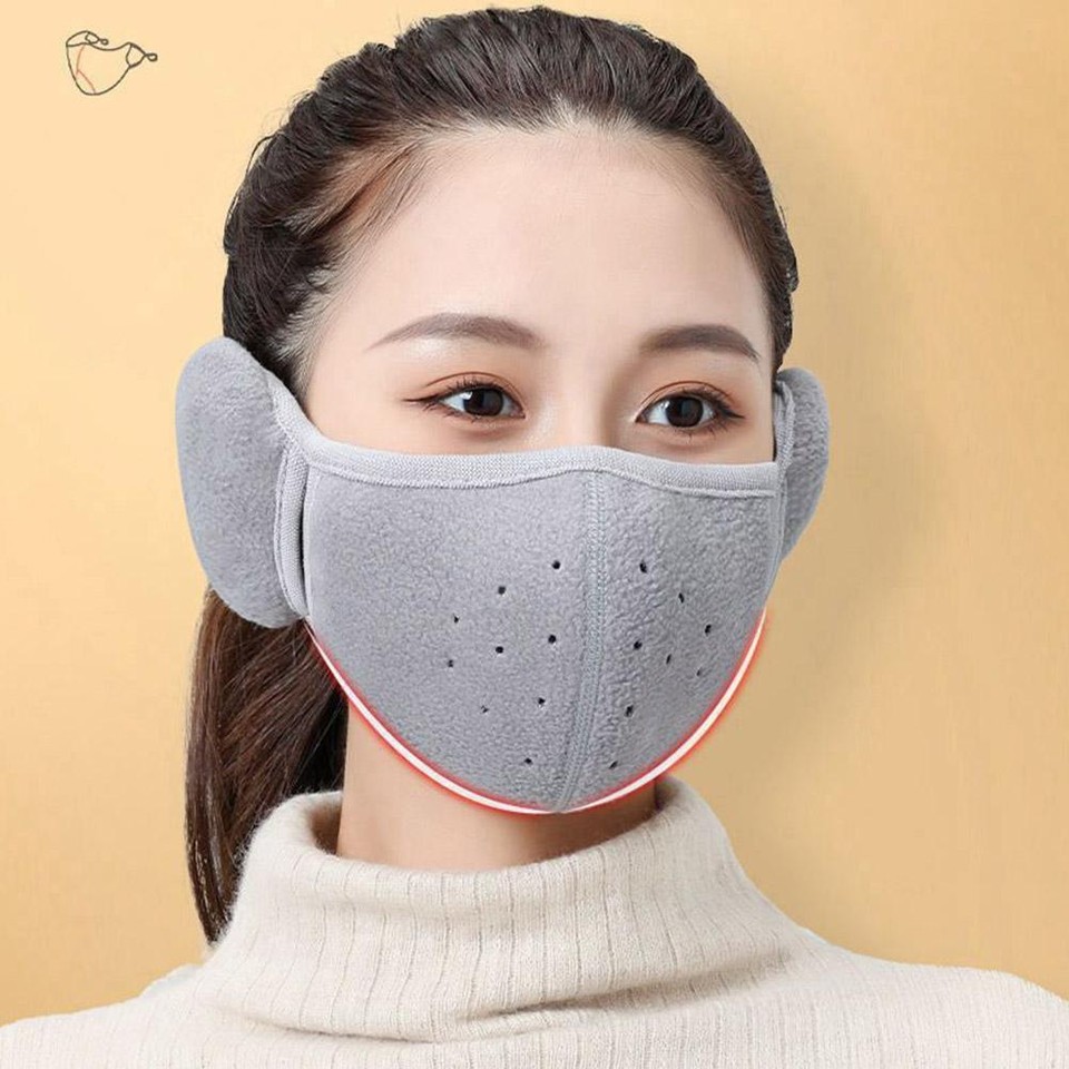 Face Covering with Ear Warmers Windproof Bandana Earmuffs Warm Mask ...