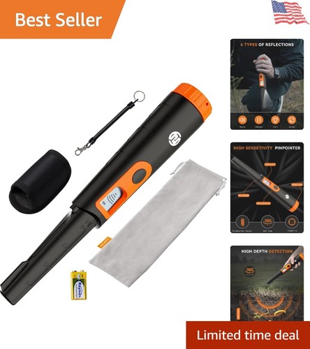 Portable 360° Handheld Metal Detector Pinpointer with Vibration & Sound ...