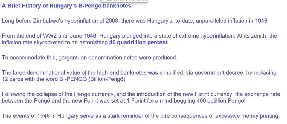 Hungary 100 Quintllion pengo 1946 - B-Pengo - UNC - Highest ...