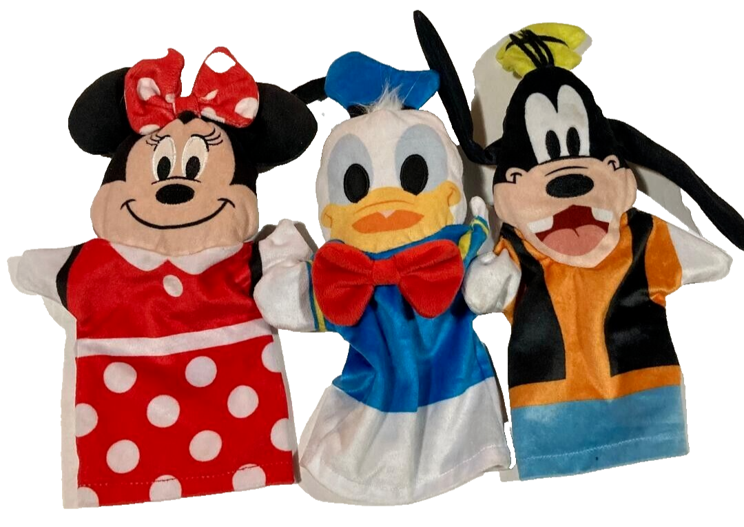Disney Minnie, Donald Duck & Goofy Hand Puppets Walt Disney cute | eBay