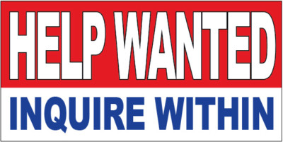 20x48 Inch HELP WANTED INQUIRE WITHIN Vinyl Banner Sign - rb | eBay