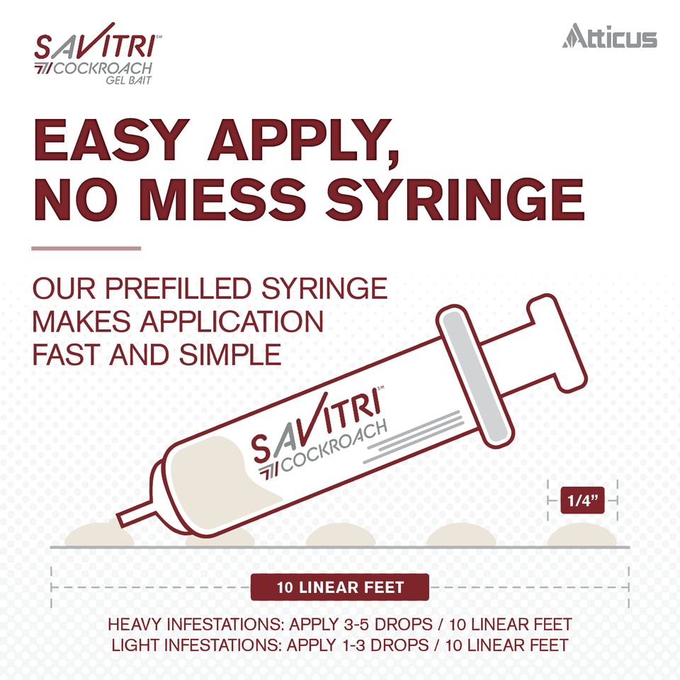 Savitri Cockroach Gel Bait (4 Tube) by Atticus (Equivalent to The ...