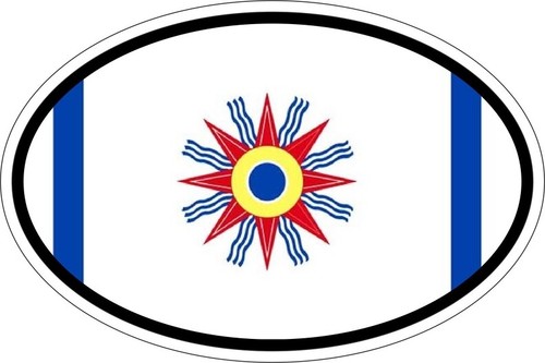 Autocollant sticker ovale oval drapeau code pays chaldeens assyro | eBay