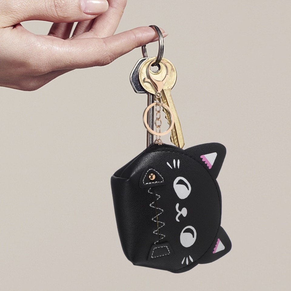 2pcs Kitten Coin Purse Keys Bag Cute Cat Wallet Cartoon Pouch Backpack ...