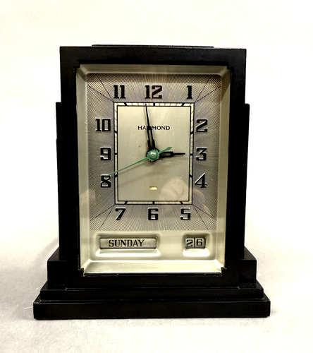 Vintage 1931 HAMMOND “Gregory “ Time/Calendar Electric Desk Clock | eBay
