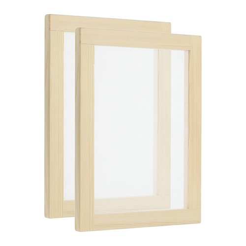 2Pcs 9.8"x7.8" Wooden Paper Making Screen Papermaking Mould Frame ...