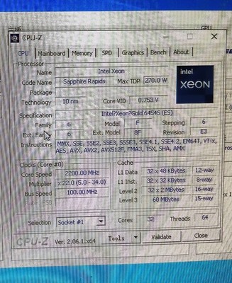 Intel Xeon Gold 6454S QS 32c/64t lga4677 2.2-2.8G CPU Scalable Server ...