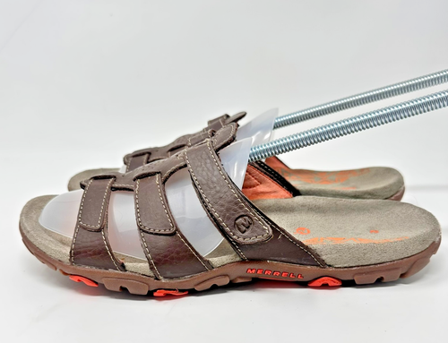 Merrell Leather Sandals Womens Size 8 Slip On Comfort Brown Pink ...