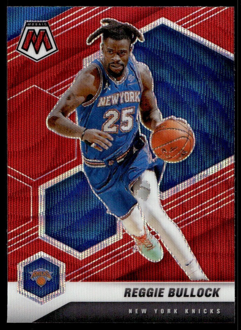 2020-21 Panini Mosaic Red Wave Reggie Bullock G29 New York Knicks #114 ...