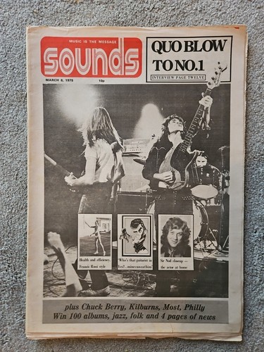 Sounds Music Newspaper March 8th 1975, Status Quo Cover | eBay UK
