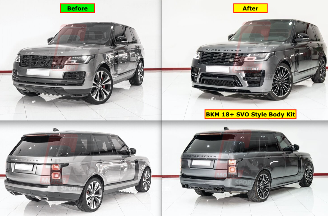 BKM 2018+ Range Rover Full Size L405 SVO Body Kit Front and Rear Bumper ...