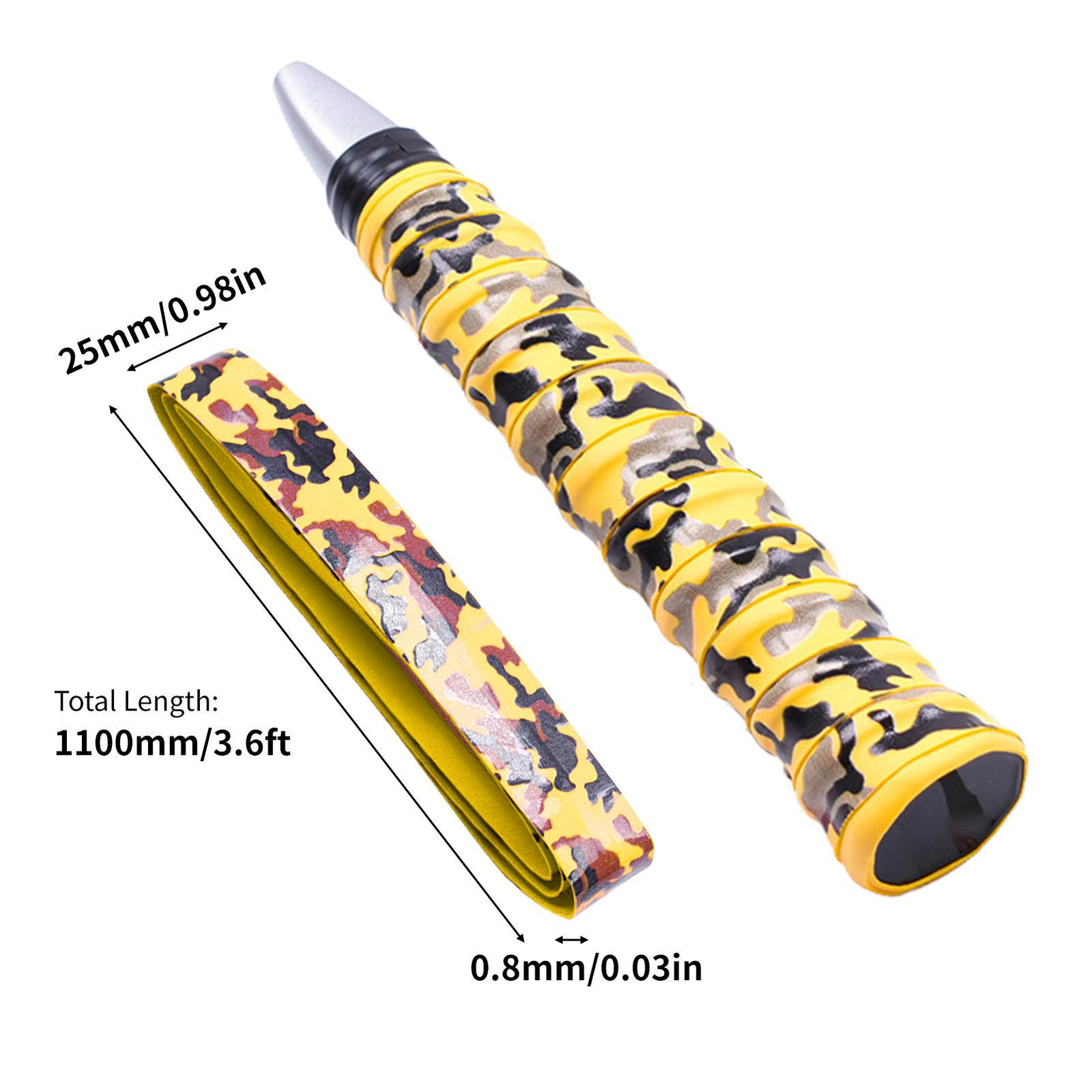 2pcs Anti Slip Tennis Badminton Racket Over Grip Tape PU Fishing Rod ...