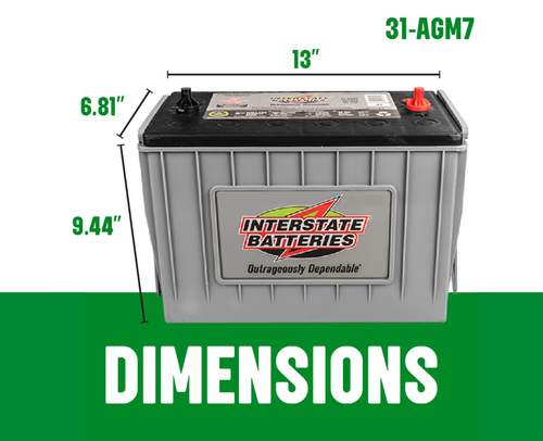 Interstate Batteries 12V 100Ah Heavy-Duty Group 31T Deep Cycle AGM ...