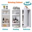 360 Degree Rotating Kitchen Bathroom Shelf Corner Storage Rack Cabinet ...