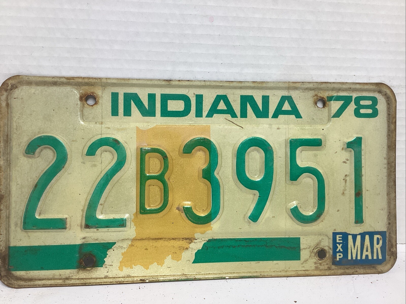 Vintage 1978 Indiana License Plate - Crafting Birthday MANCAVE slf | eBay