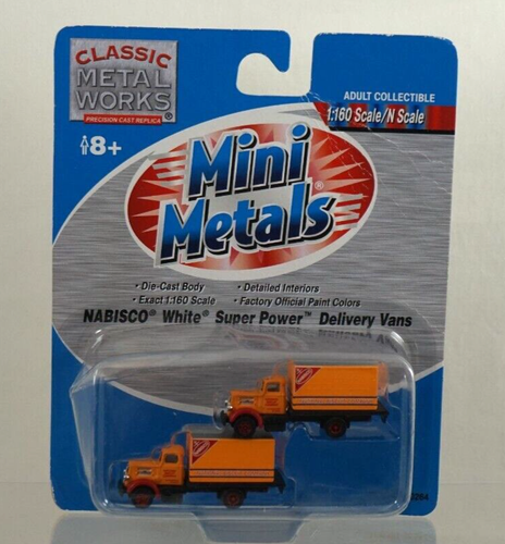 NOS CMW Mini Metals NABISCO WHITE SUPER POWER DELIVERY VANS N Scale ...
