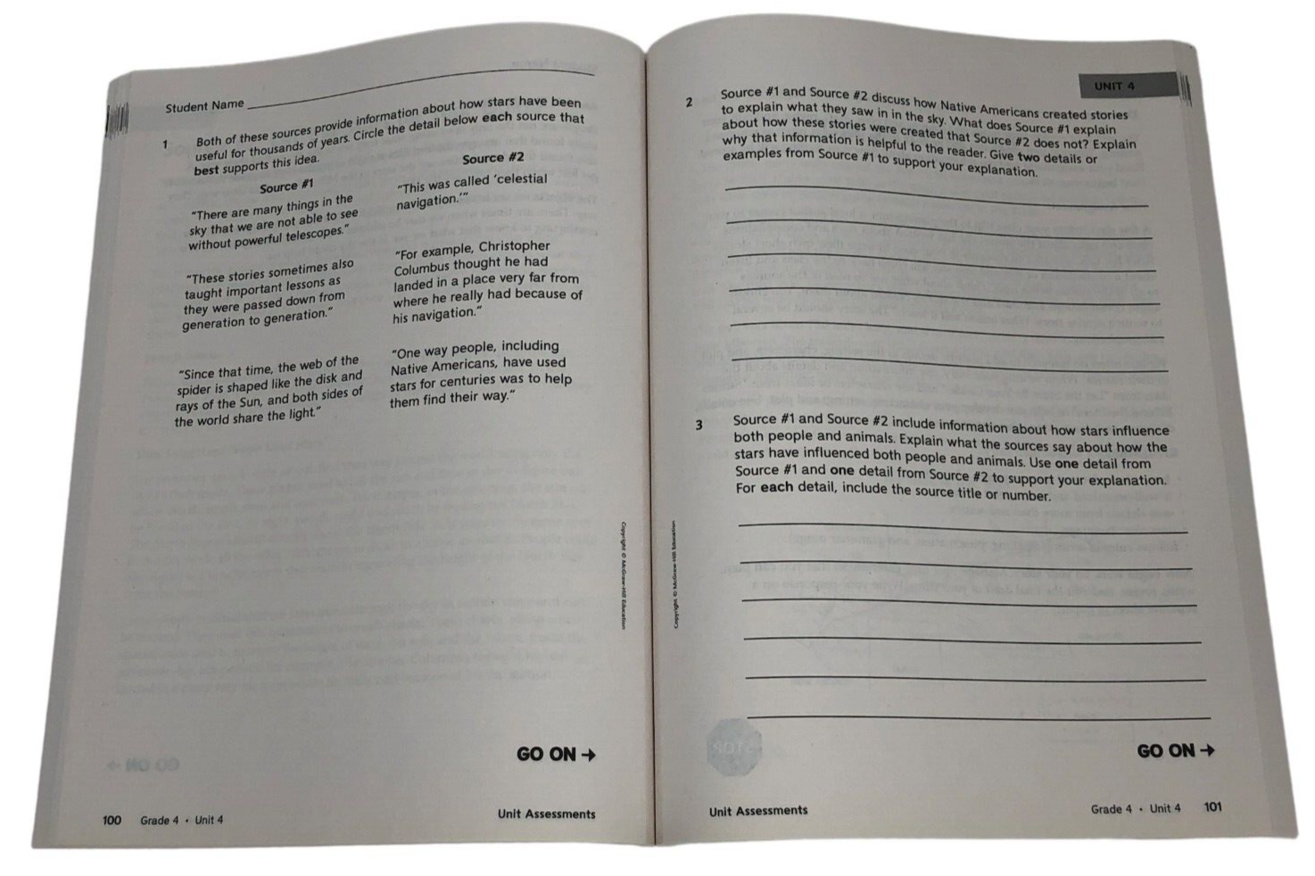 New Wonders Reading Grade 4 Unit Assessments 2020 Homeschool Comprehend ...