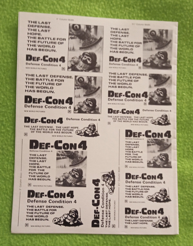 "Def-Con 4" Original Movie Mini Ad Clip Art 1985 (uncut) | eBay