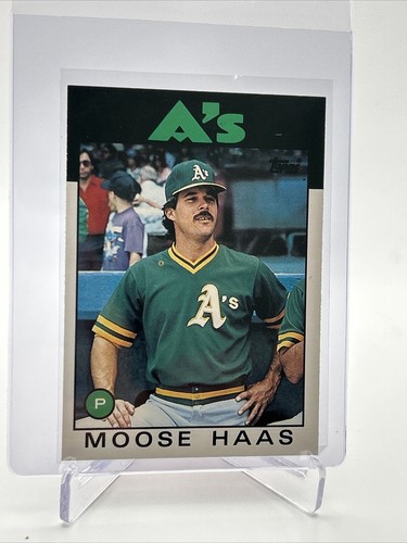 1986 Topps Traded Moose Haas Baseball Card #44T NM-MT FREE SHIPPING | eBay