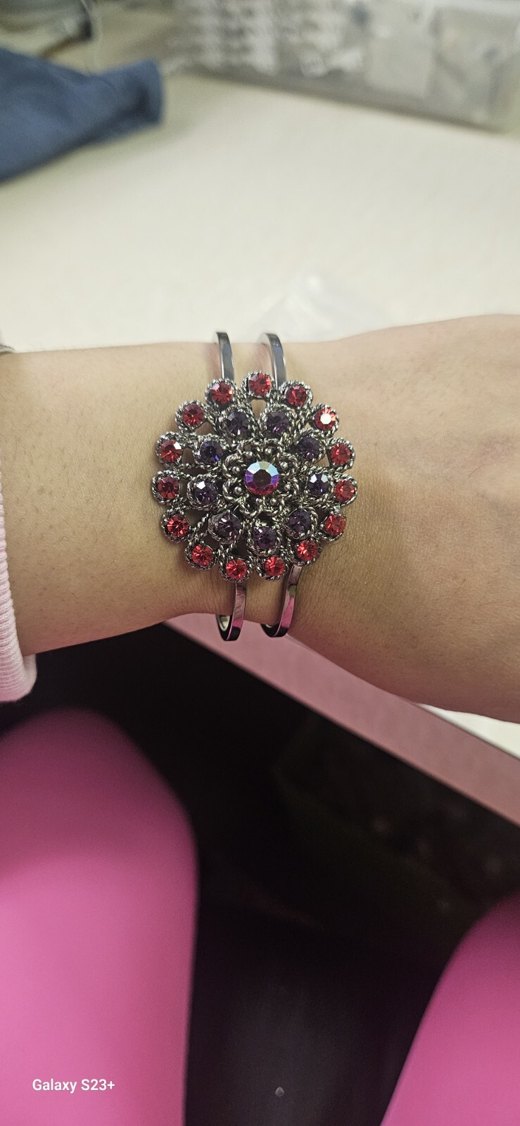 Vintage Mod Century Cluster Bracelet - Gem