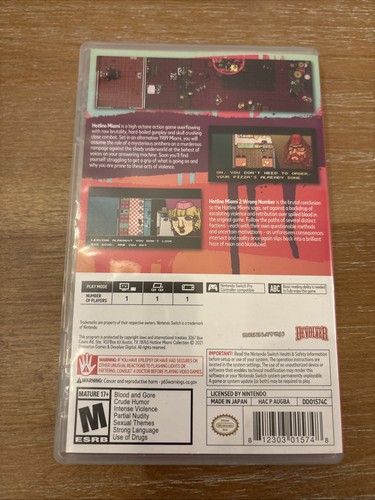 Hotline Miami Collection (Nintendo Switch, 2021) CIB w/ All Inserts | eBay