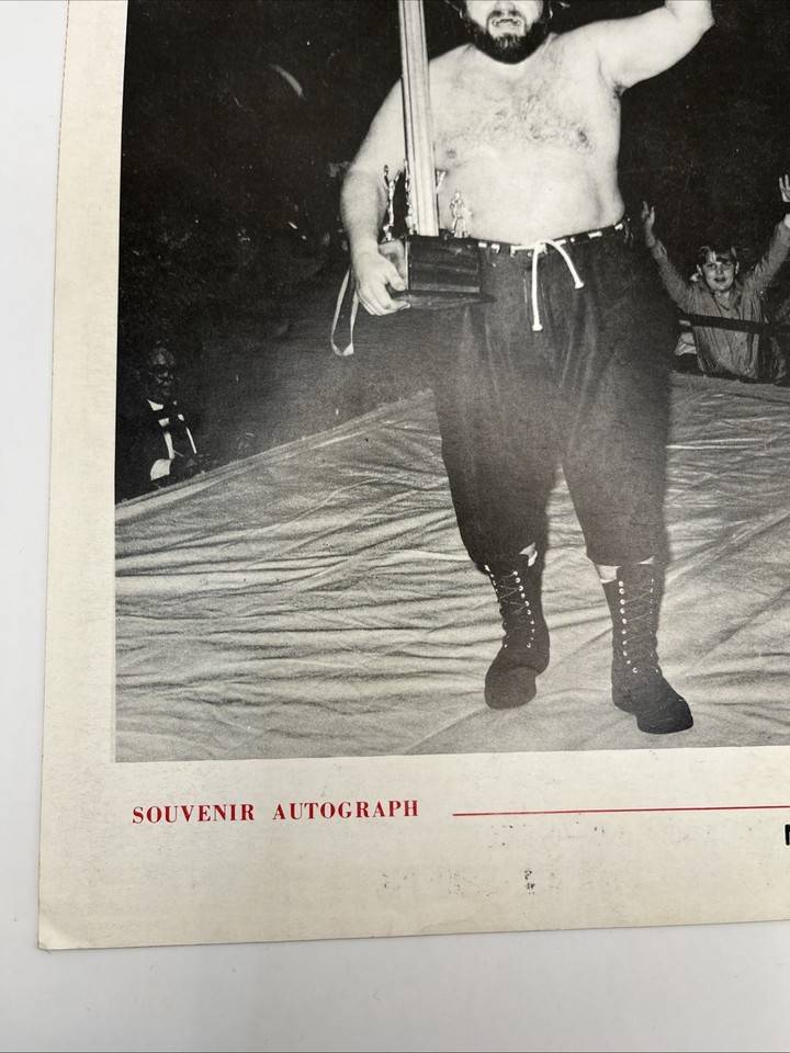 The Ringsider Georgia Wrestling Program 1971 El Mongol And Ray Gunkel ...