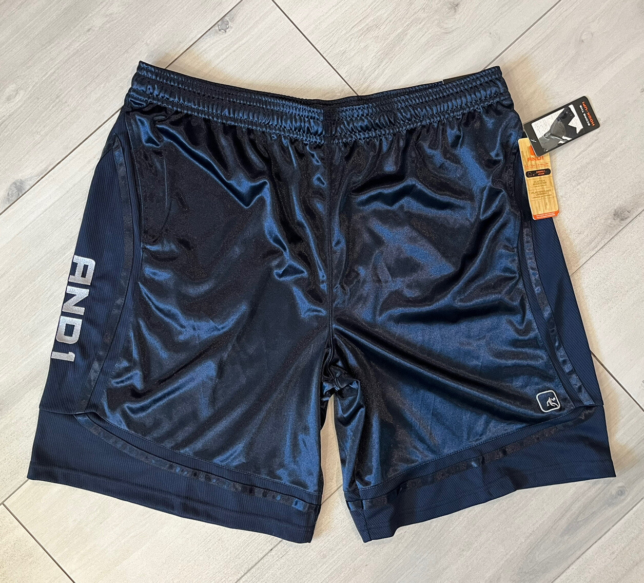 AND1 Navy Basketball Gym Workout Shorts Adjustable Waist Men’s Size 3XL ...